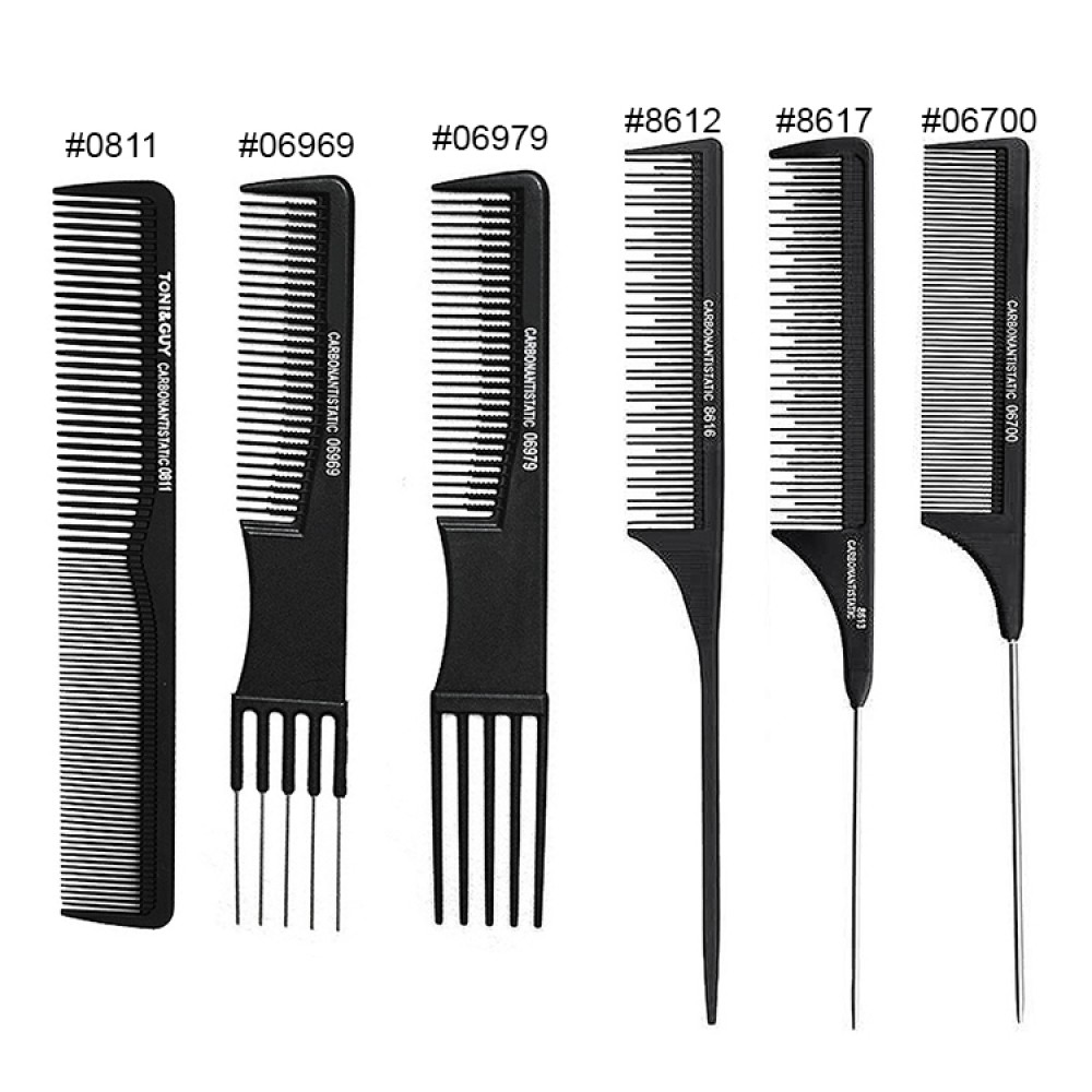Heat Resistant Hair Anti-static Combs Carbon Metal/Plastic Pin/Tail ...