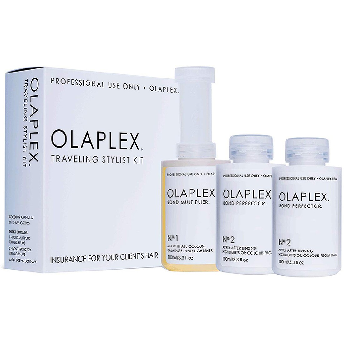 OLAPLEX Traveling Stylist Kit - 30 Applications Steps 1 & 2 of the ...