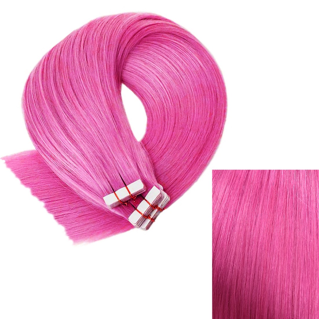 #HOT PINK Tape-in Hair Extensions | Golden Lush Extensions Inc.