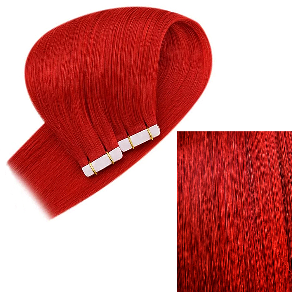#RED Tape-in Hair Extensions | Golden Lush Extensions Inc.